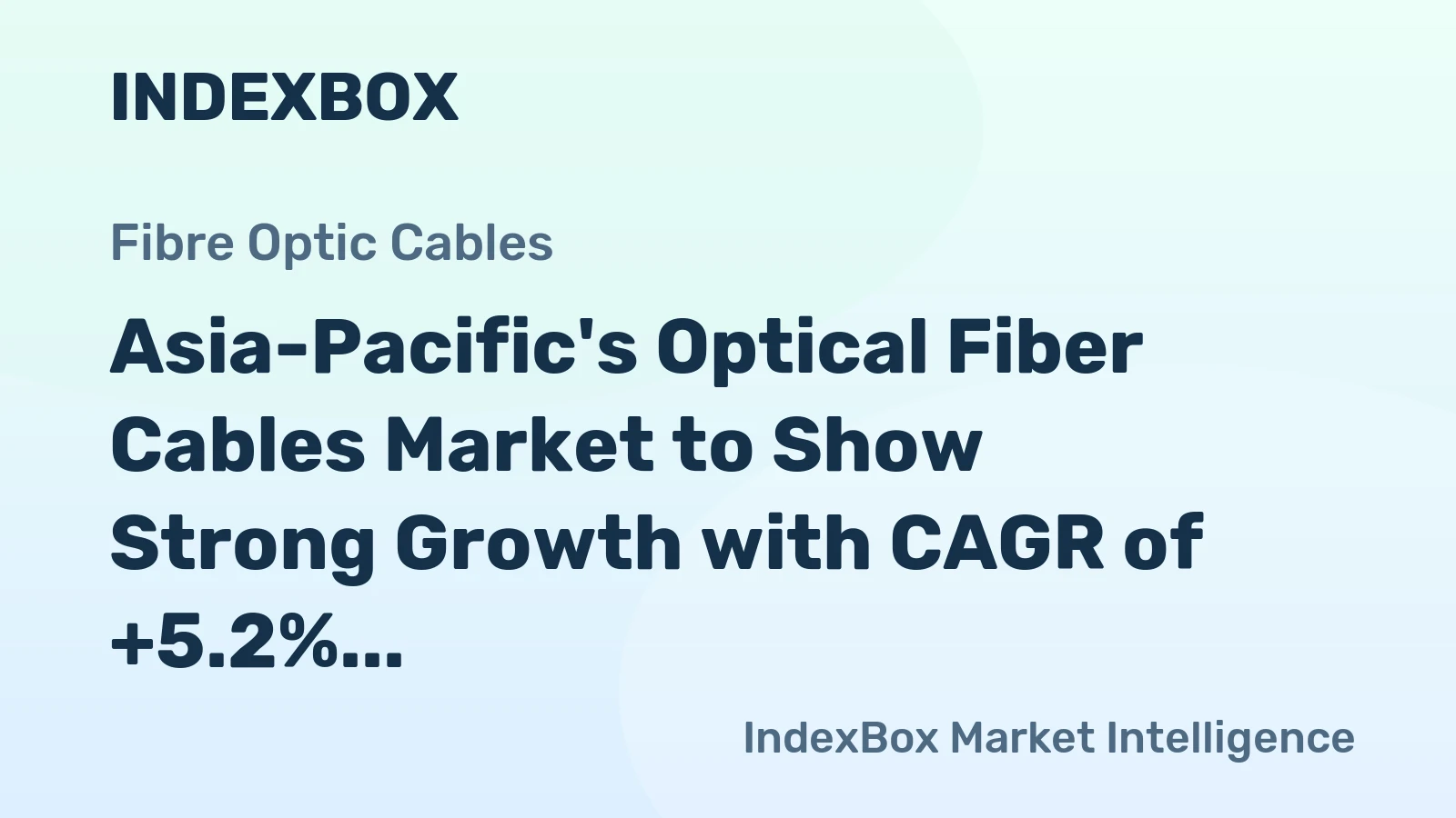 Asia-Pacific's Optical Fiber Cables Market to Show Strong Growth with CAGR of +5.2% through 2035