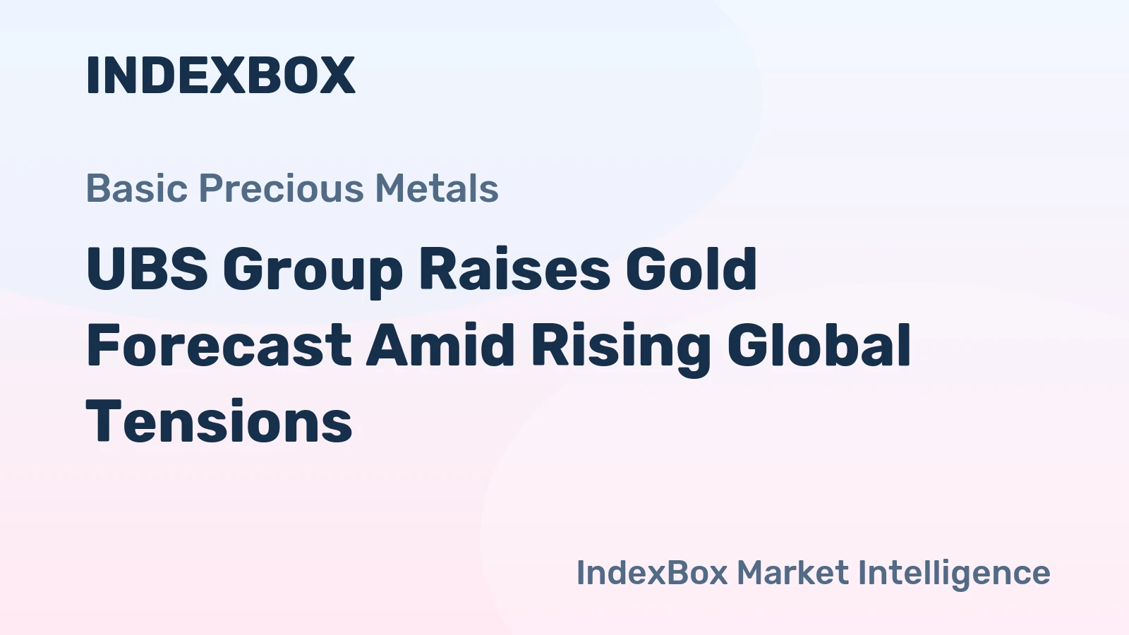 UBS Group Raises Gold Forecast Amid Rising Global Tensions
