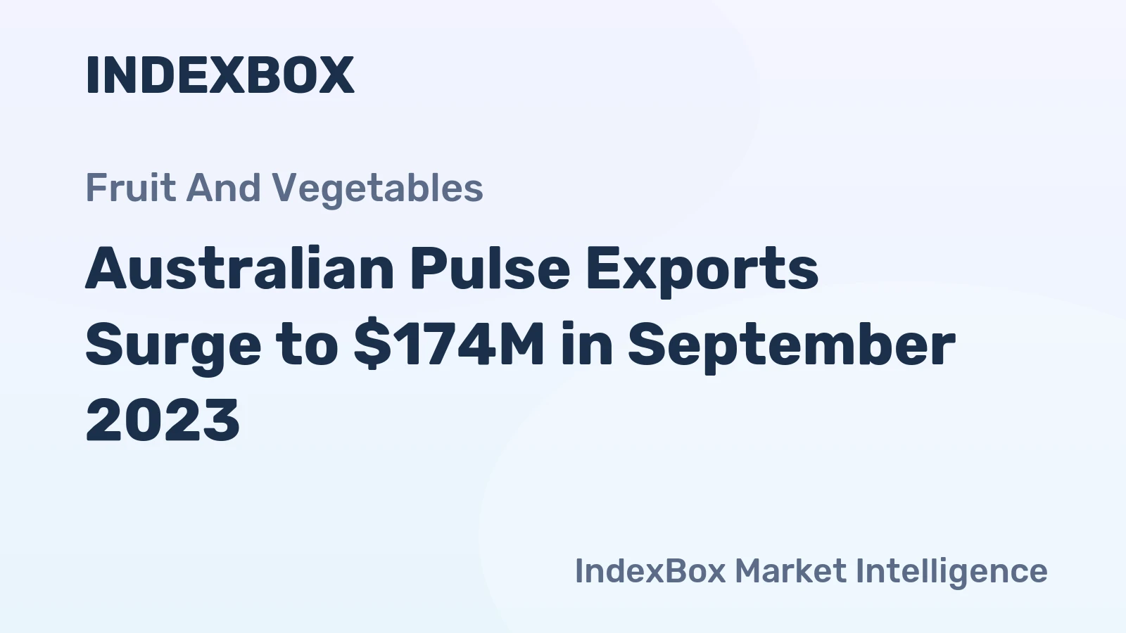 Australian Pulse Exports Surge to $174M in September 2023