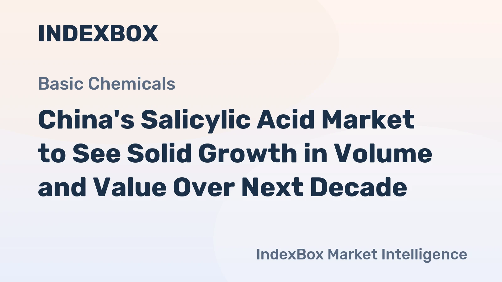 China's Salicylic Acid Market to See Solid Growth in Volume and Value Over Next Decade