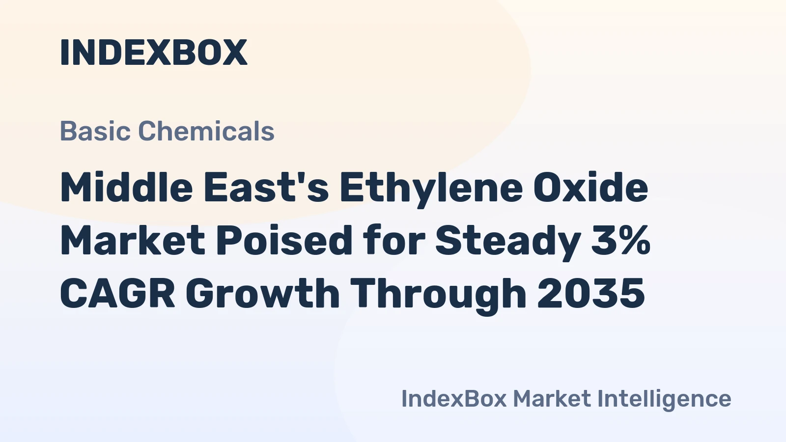 Middle East's Ethylene Oxide Market Poised for Steady 3% CAGR Growth Through 2035