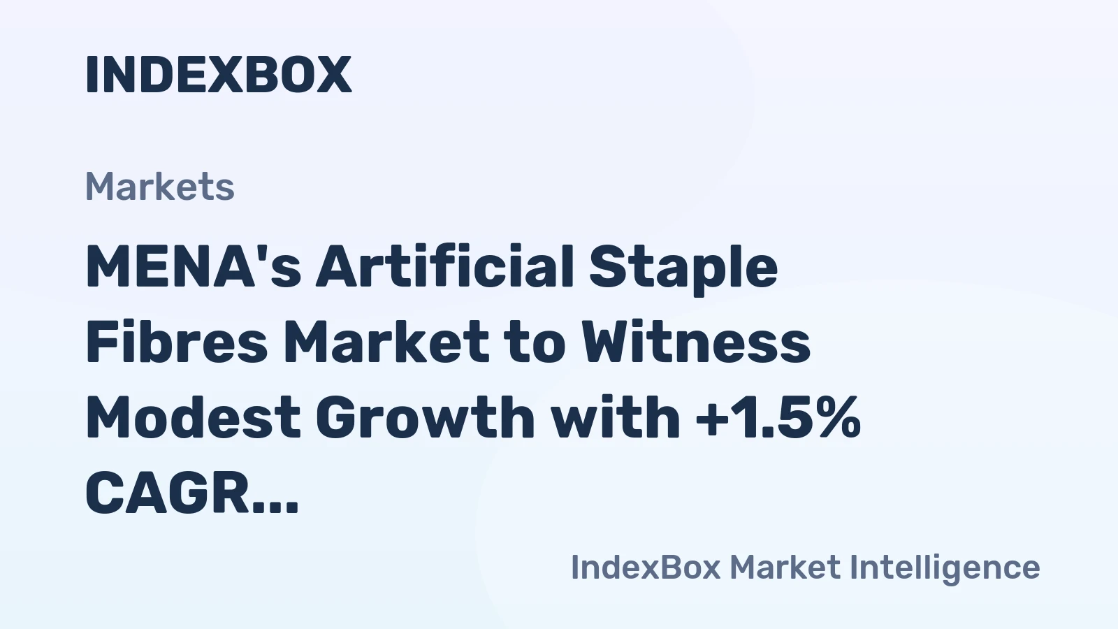 MENA's Artificial Staple Fibres Market to Witness Modest Growth with +1.5% CAGR by 2035
