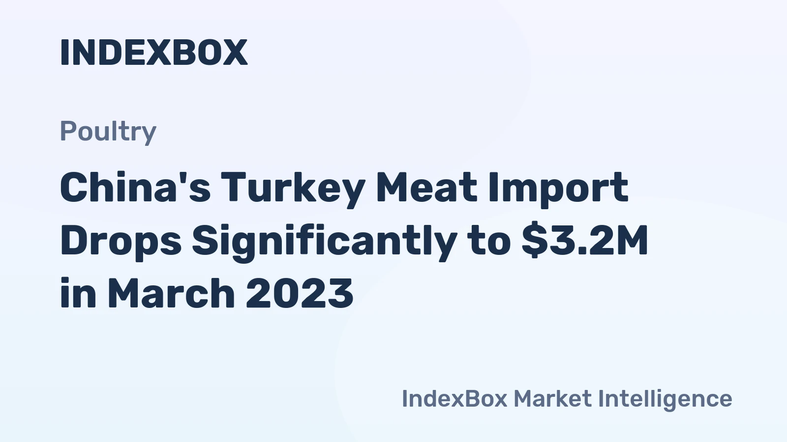 China's Turkey Meat Import Drops Significantly to $3.2M in March 2023