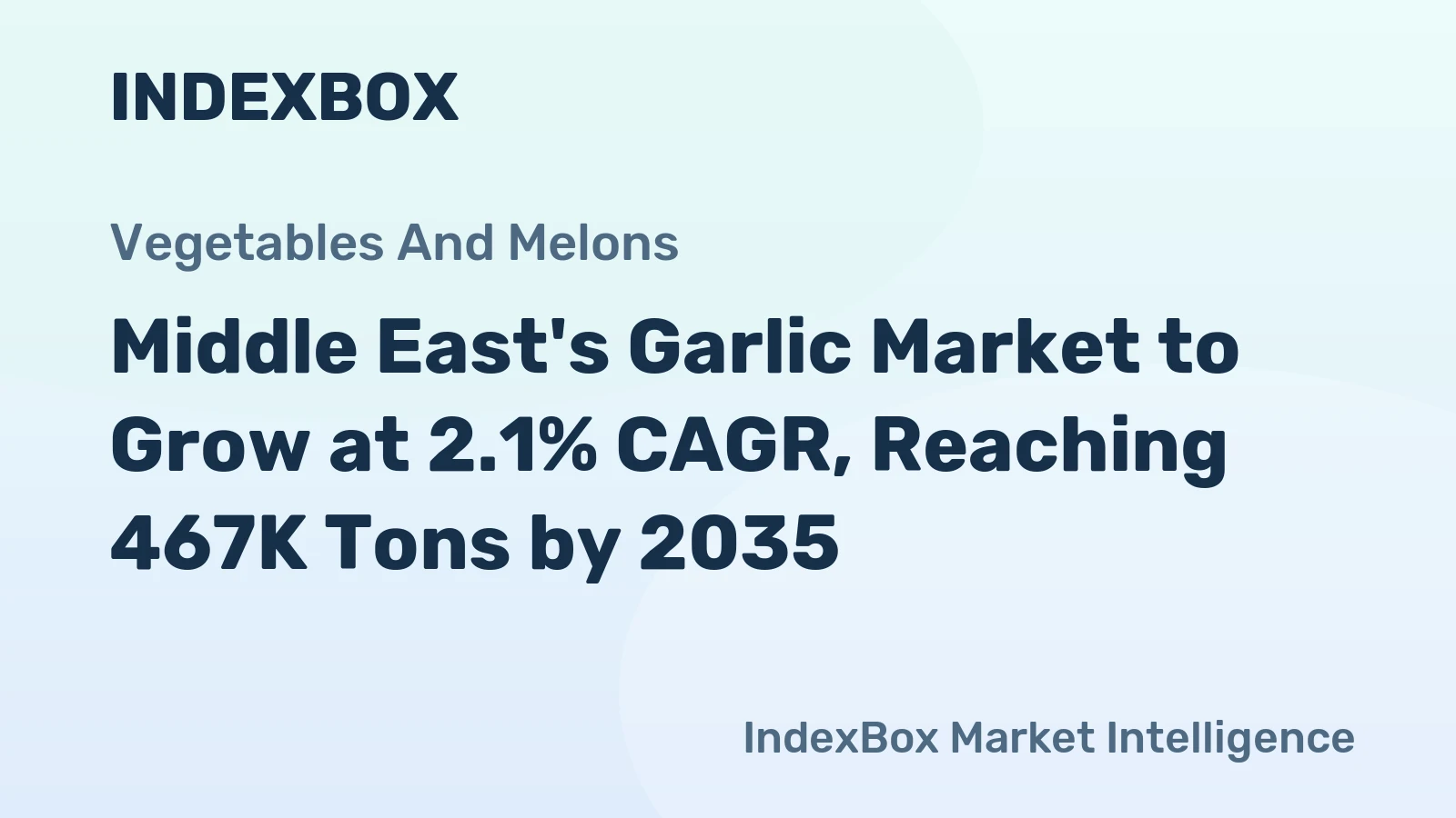 Middle East's Garlic Market to Grow at 2.1% CAGR, Reaching 467K Tons by 2035