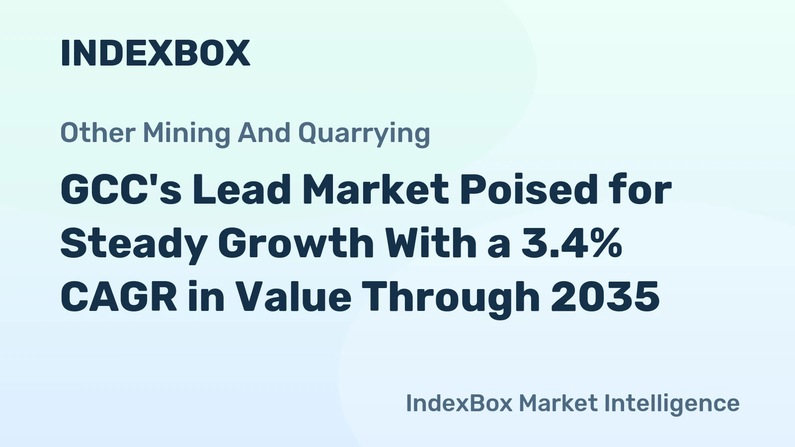 GCC's Lead Market Poised for Steady Growth With a 3.4% CAGR in Value Through 2035
