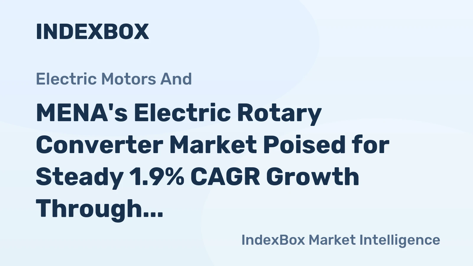 MENA's Electric Rotary Converter Market Poised for Steady 1.9% CAGR Growth Through 2035