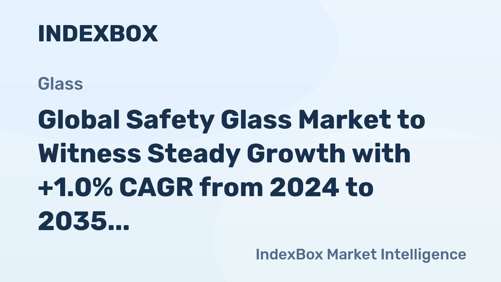 Global Safety Glass Market to Witness Steady Growth with +1.0% CAGR from 2024 to 2035
