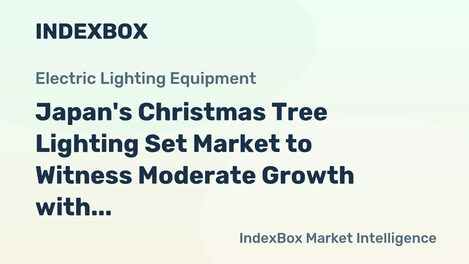 Japan's Christmas Tree Lighting Set Market to Witness Moderate Growth with CAGR of +2.8% from 2024 to 2035