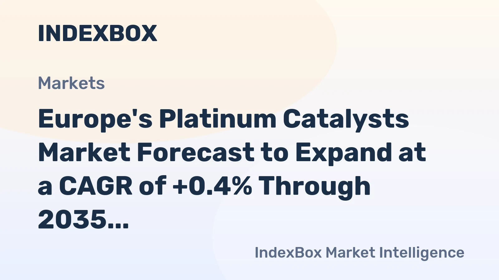 Europe's Platinum Catalysts Market Forecast to Expand at a CAGR of +0.4% Through 2035
