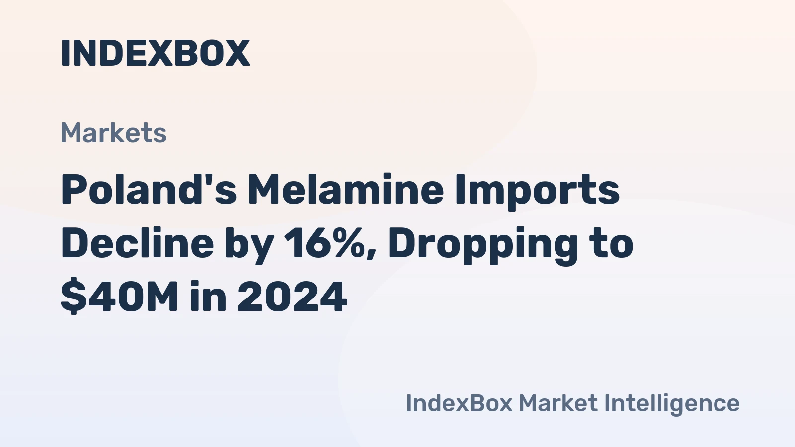 Poland's Melamine Imports Decline by 16%, Dropping to $40M in 2024