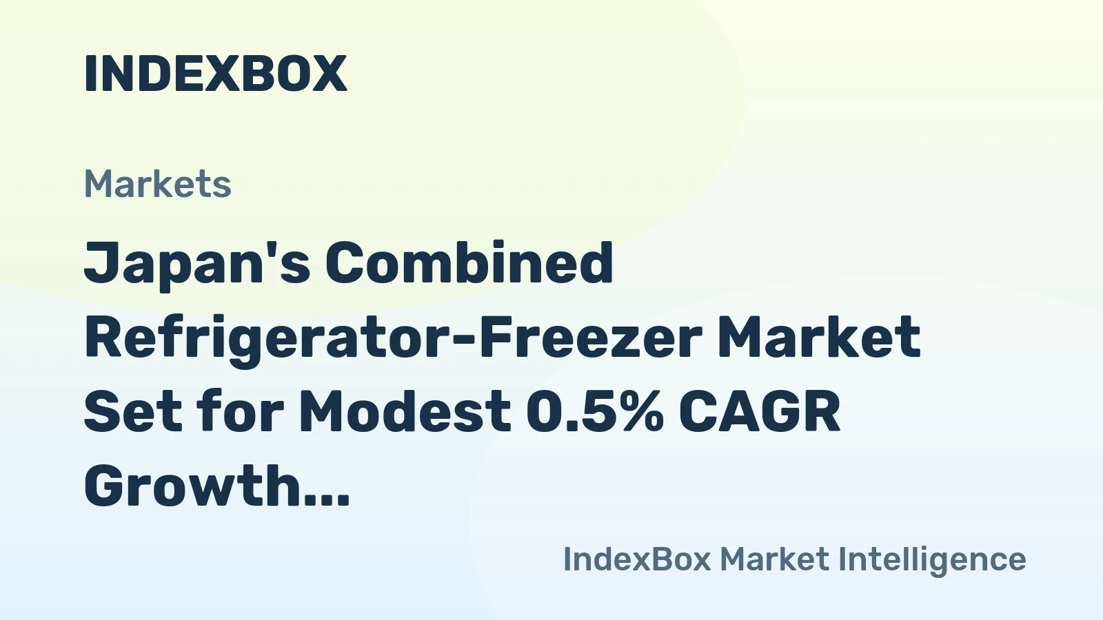 Japan's Combined Refrigerator-Freezer Market Set for Modest 0.5% CAGR Growth Through 2035
