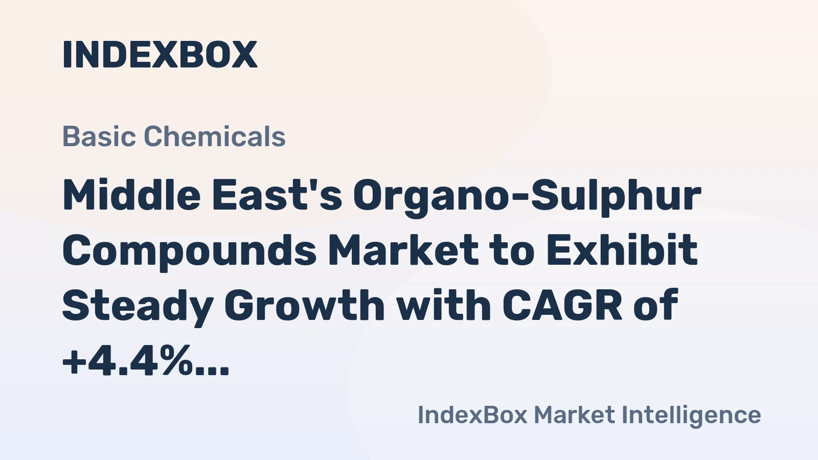 Middle East's Organo-Sulphur Compounds Market to Exhibit Steady Growth with CAGR of +4.4%
