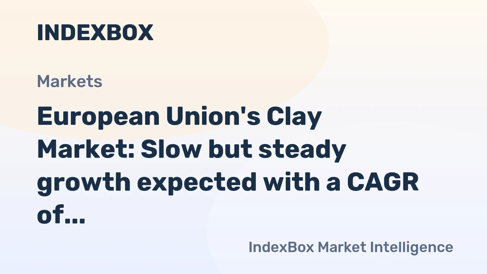 European Union's Clay Market: Slow but steady growth expected with a CAGR of +1.1% from 2024 to 2035