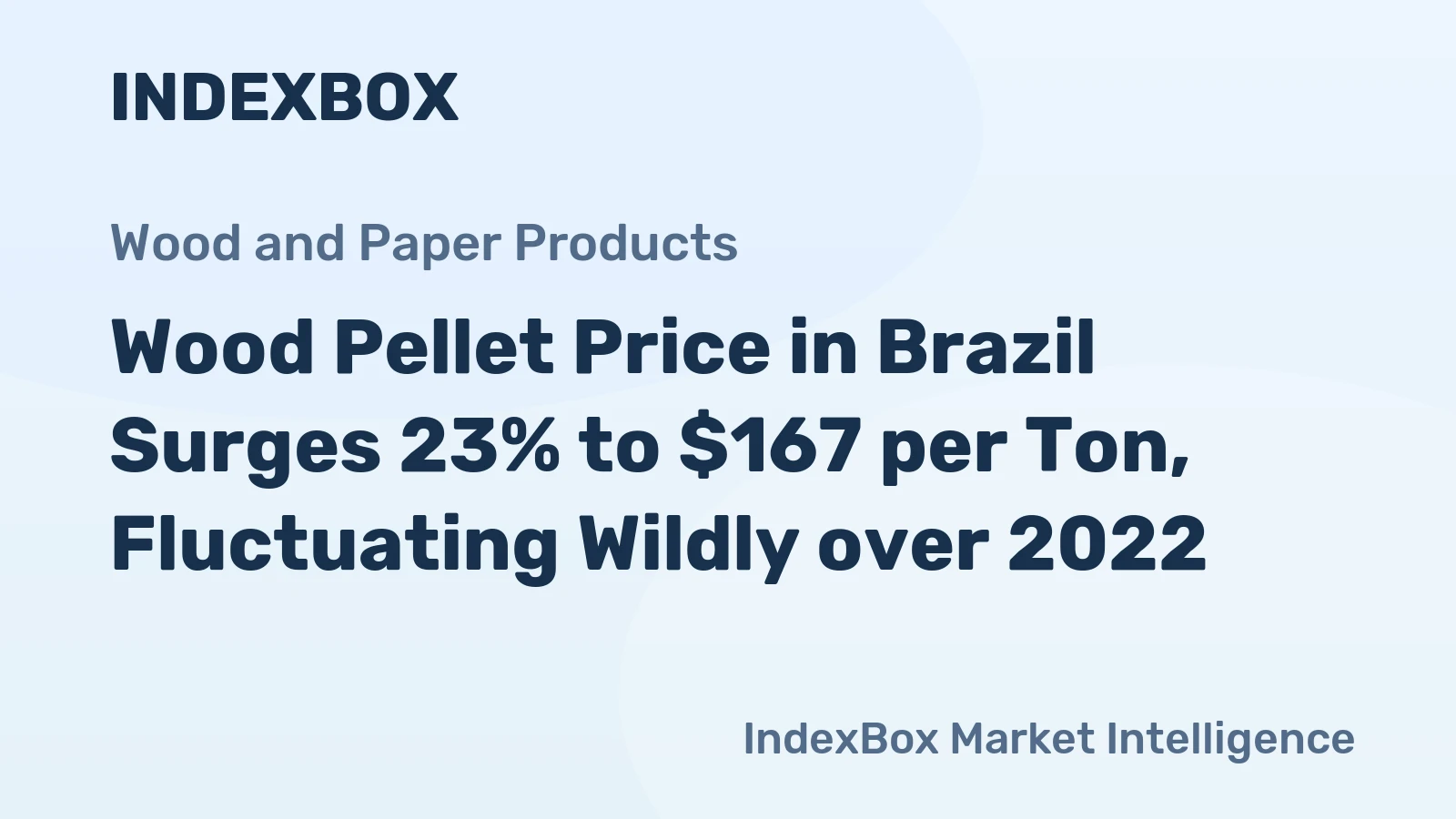 Wood Pellet Price in Brazil Surges 23% to $167 per Ton, Fluctuating Wildly over 2022