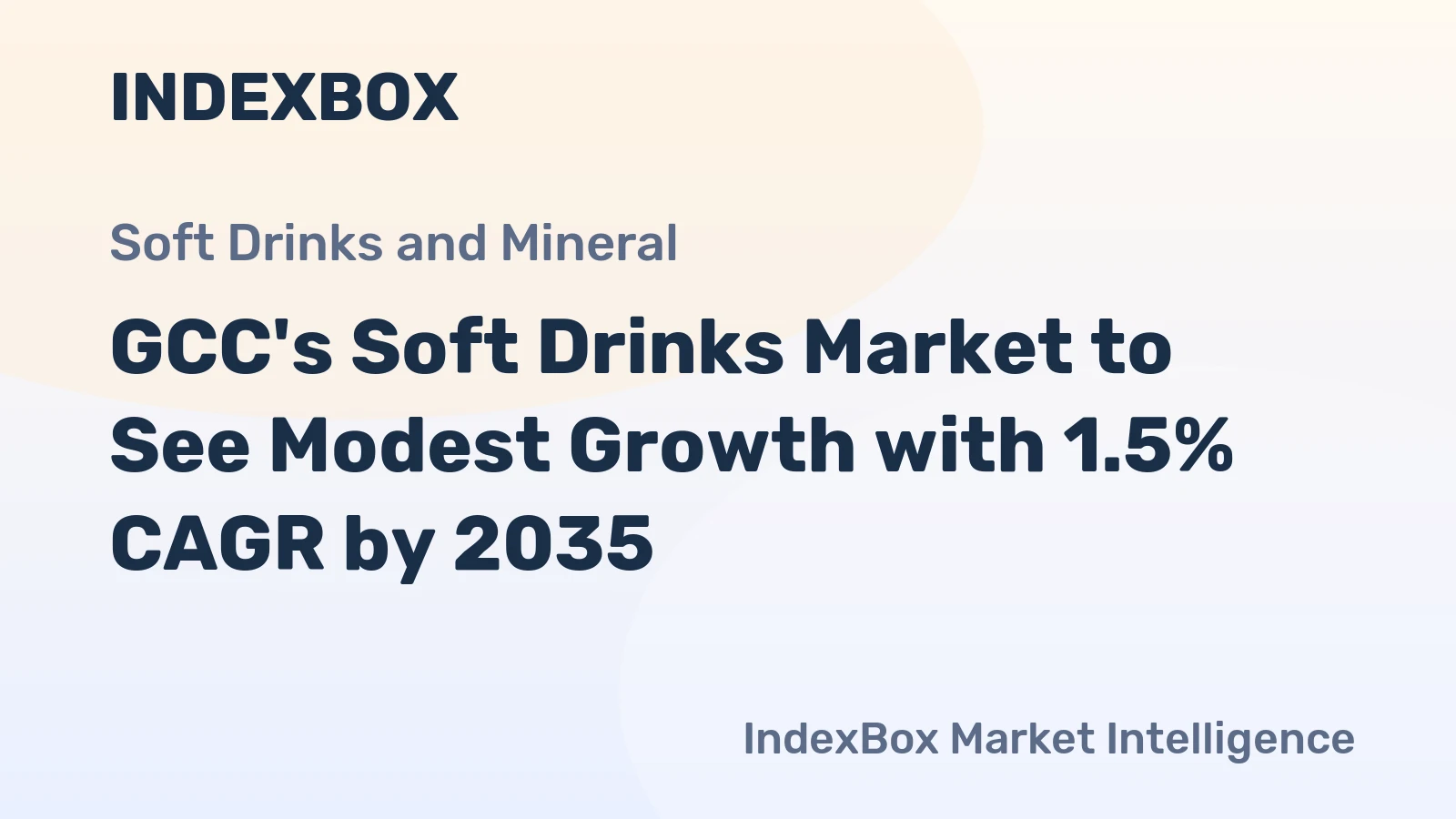 GCC's Soft Drinks Market to See Modest Growth with 1.5% CAGR by 2035