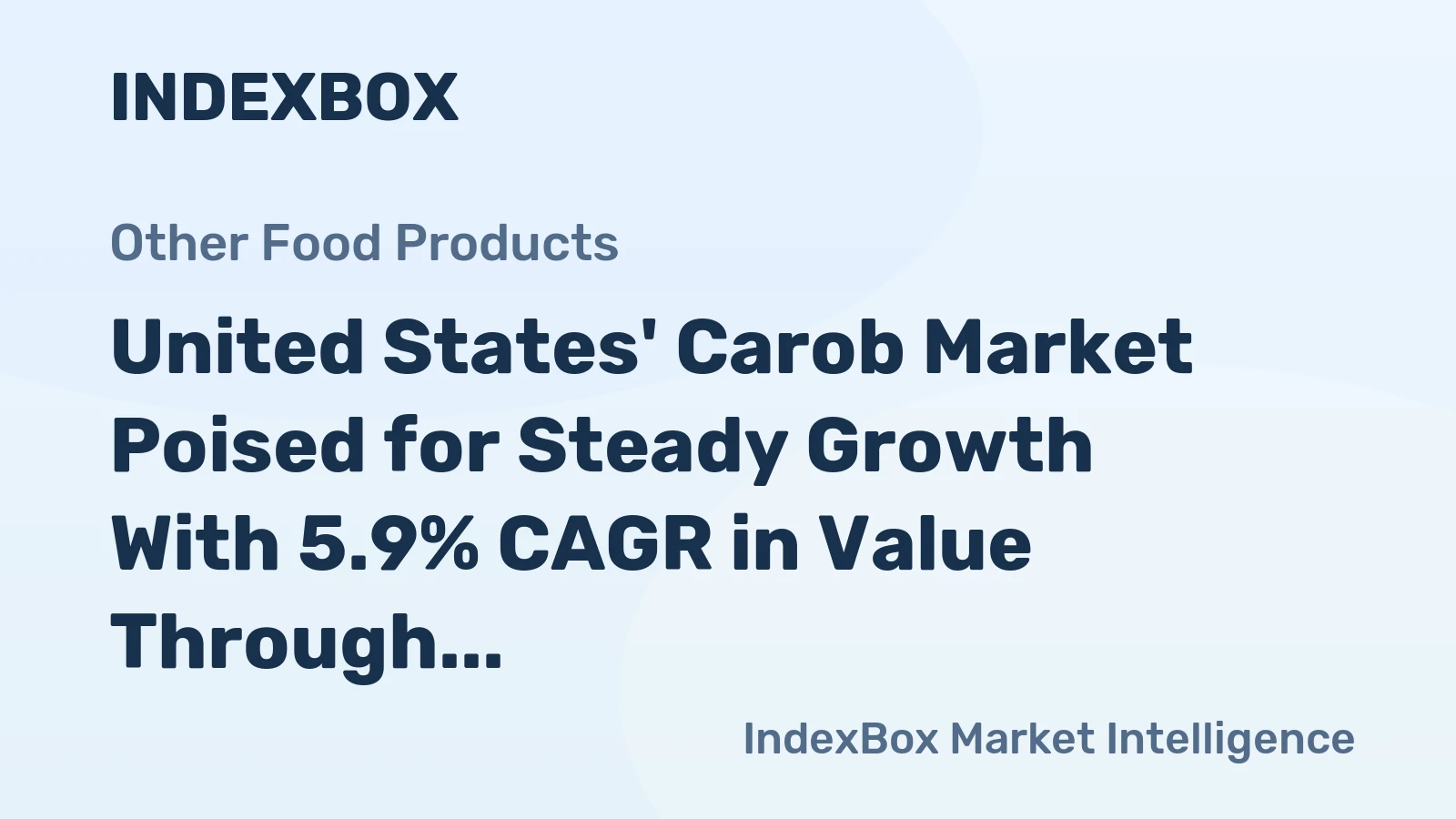 United States' Carob Market Poised for Steady Growth With 5.9% CAGR in Value Through 2035