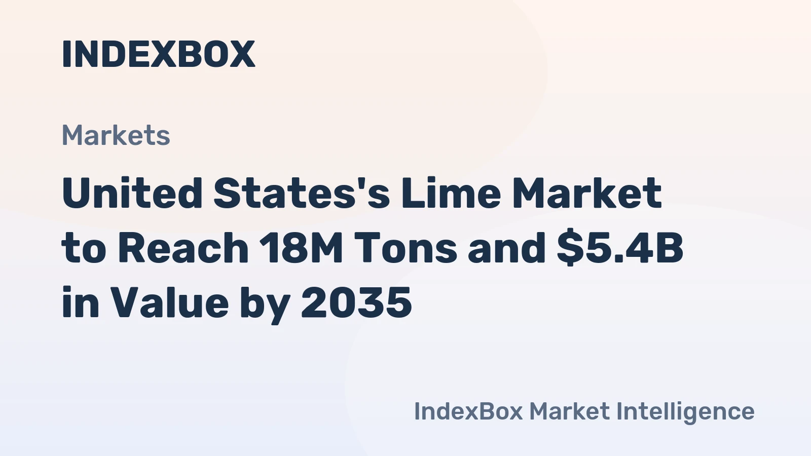 United States's Lime Market to Reach 18M Tons and $5.4B in Value by 2035