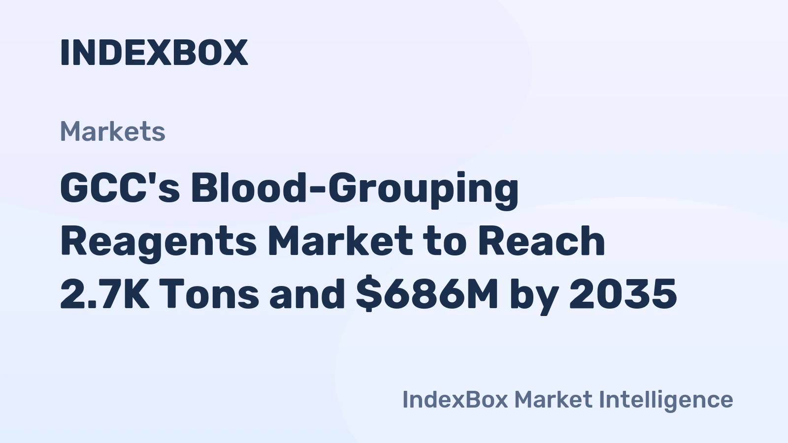 GCC's Blood-Grouping Reagents Market to Reach 2.7K Tons and $686M by 2035