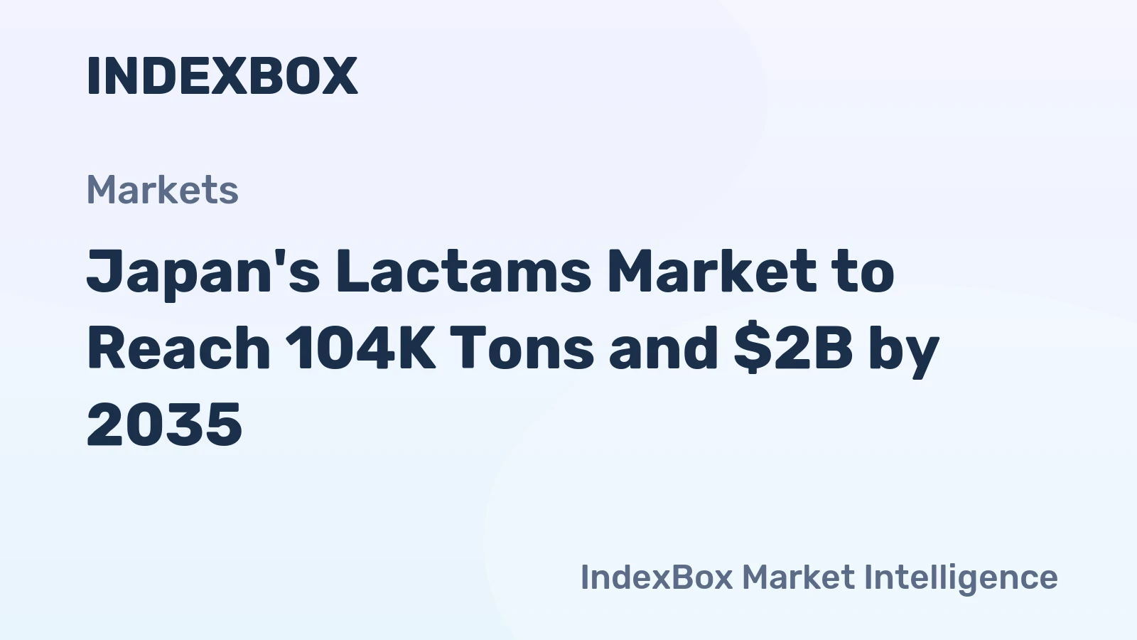 Japan's Lactams Market to Reach 104K Tons and $2B by 2035
