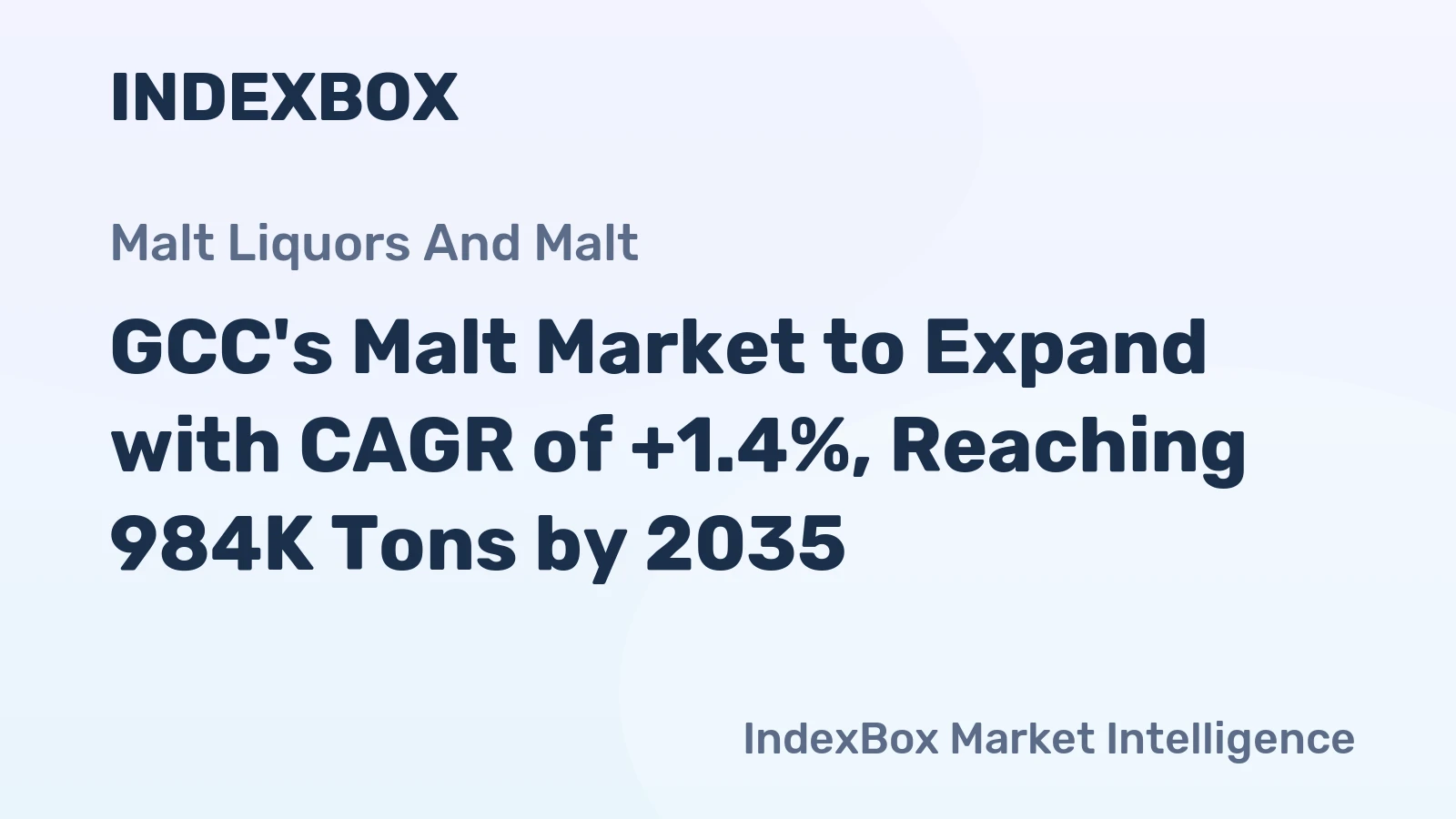 GCC's Malt Market to Expand with CAGR of +1.4%, Reaching 984K Tons by 2035