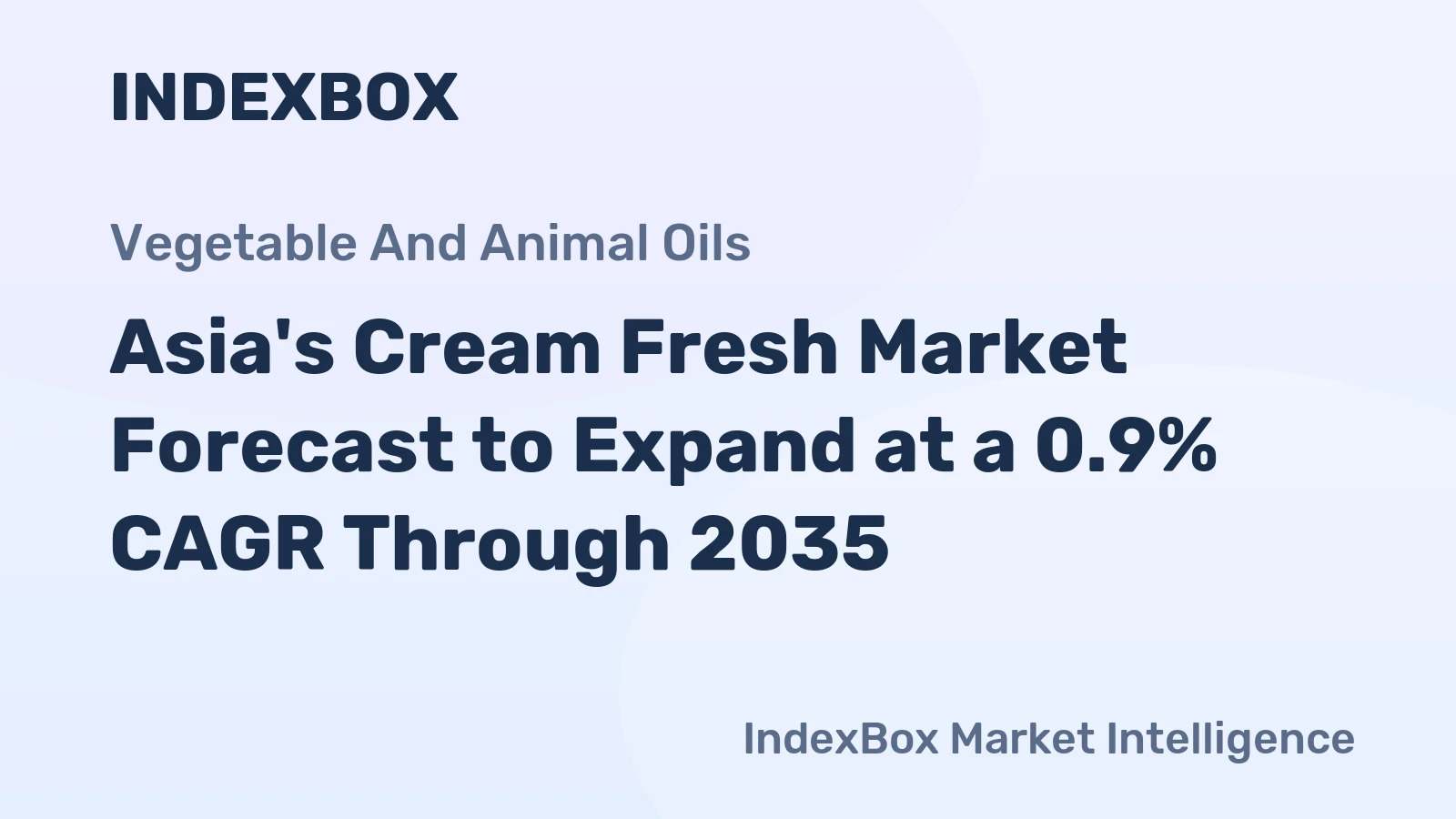 Asia's Cream Fresh Market Forecast to Expand at a 0.9% CAGR Through 2035
