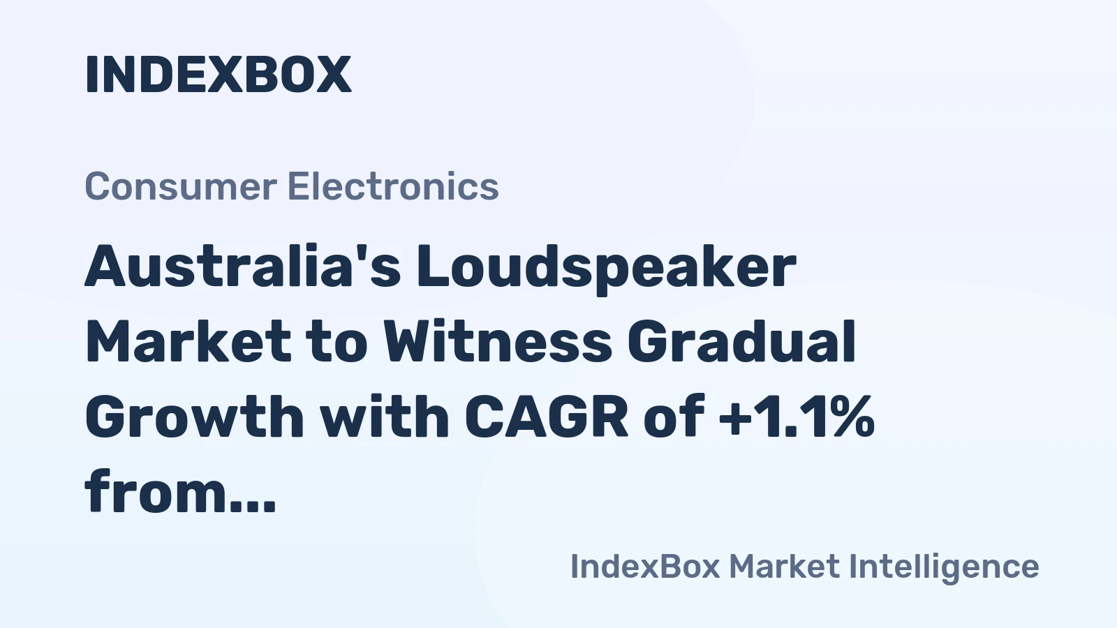 Australia's Loudspeaker Market to Witness Gradual Growth with CAGR of +1.1% from 2024 to 2035