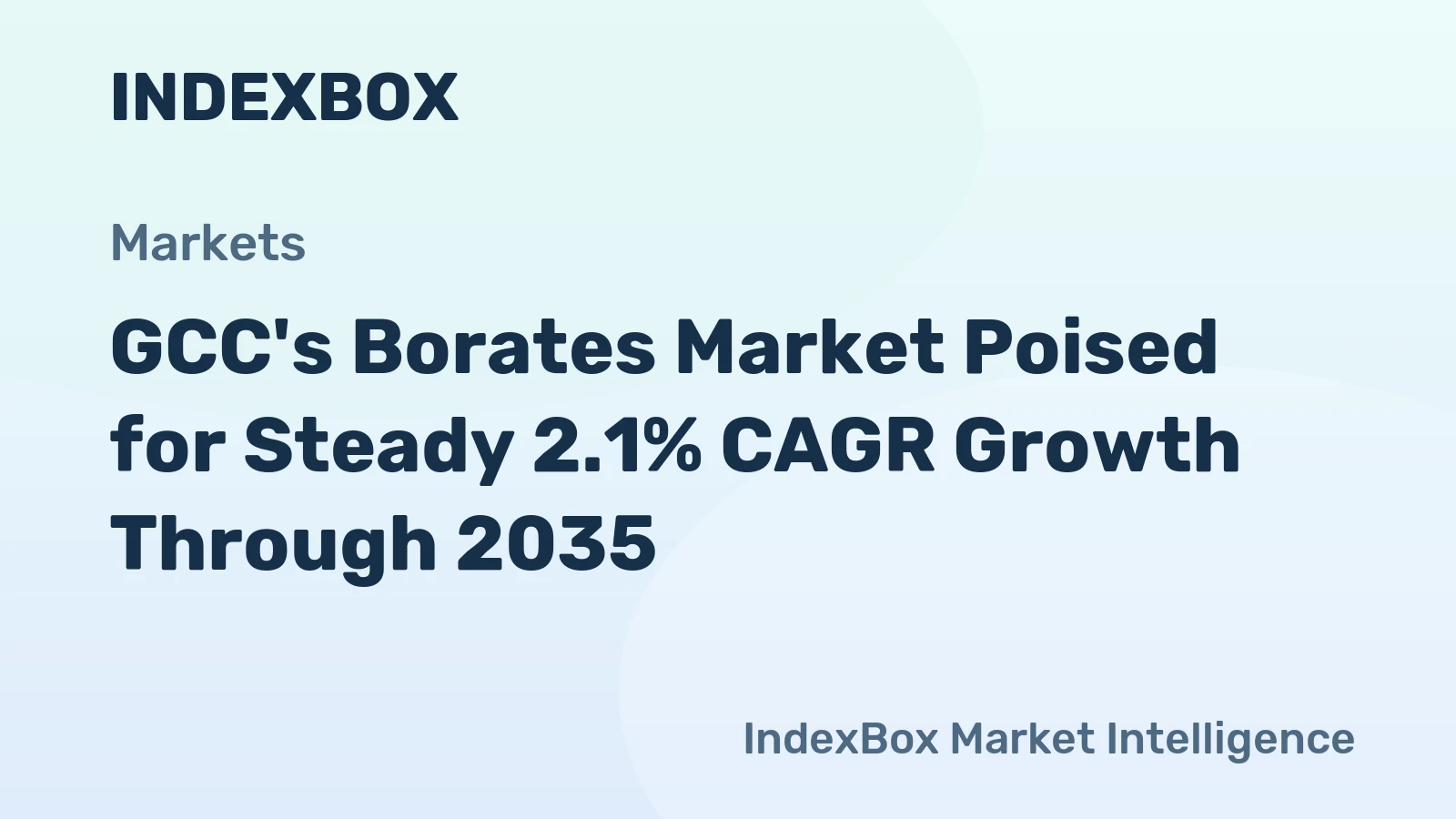 GCC's Borates Market Poised for Steady 2.1% CAGR Growth Through 2035