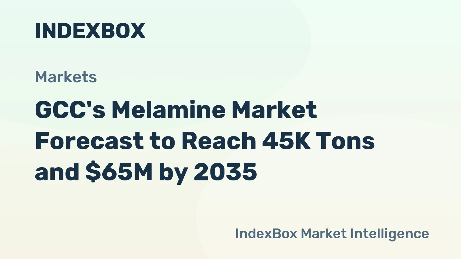 GCC's Melamine Market Forecast to Reach 45K Tons and $65M by 2035
