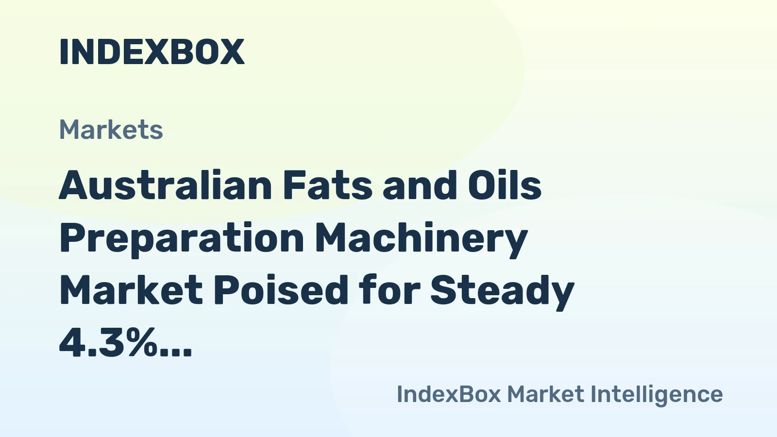 Australian Fats and Oils Preparation Machinery Market Poised for Steady 4.3% CAGR Growth Through 2035