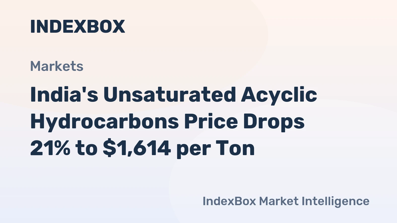India's Unsaturated Acyclic Hydrocarbons Price Drops 21% to $1,614 per Ton