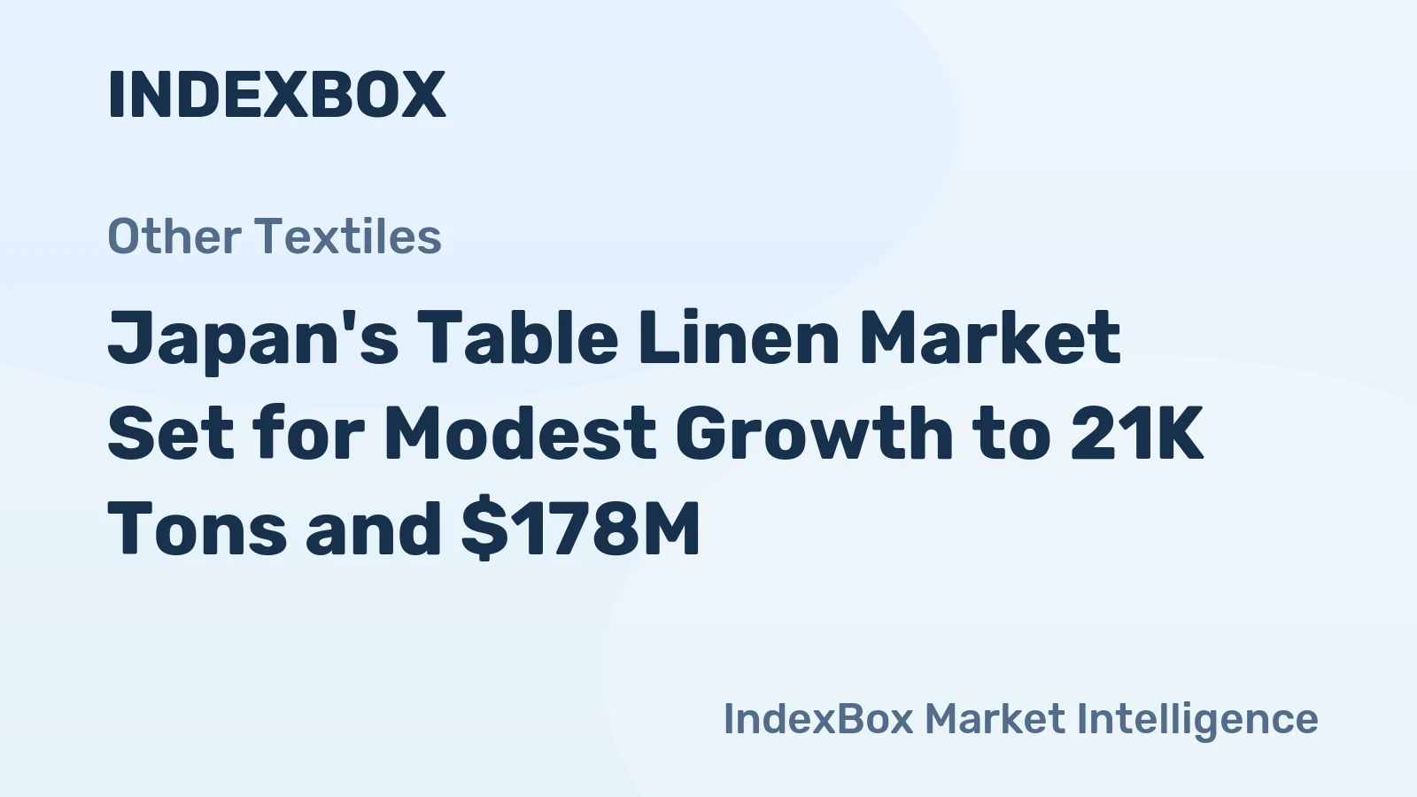 Japan's Table Linen Market Set for Modest Growth to 21K Tons and $178M