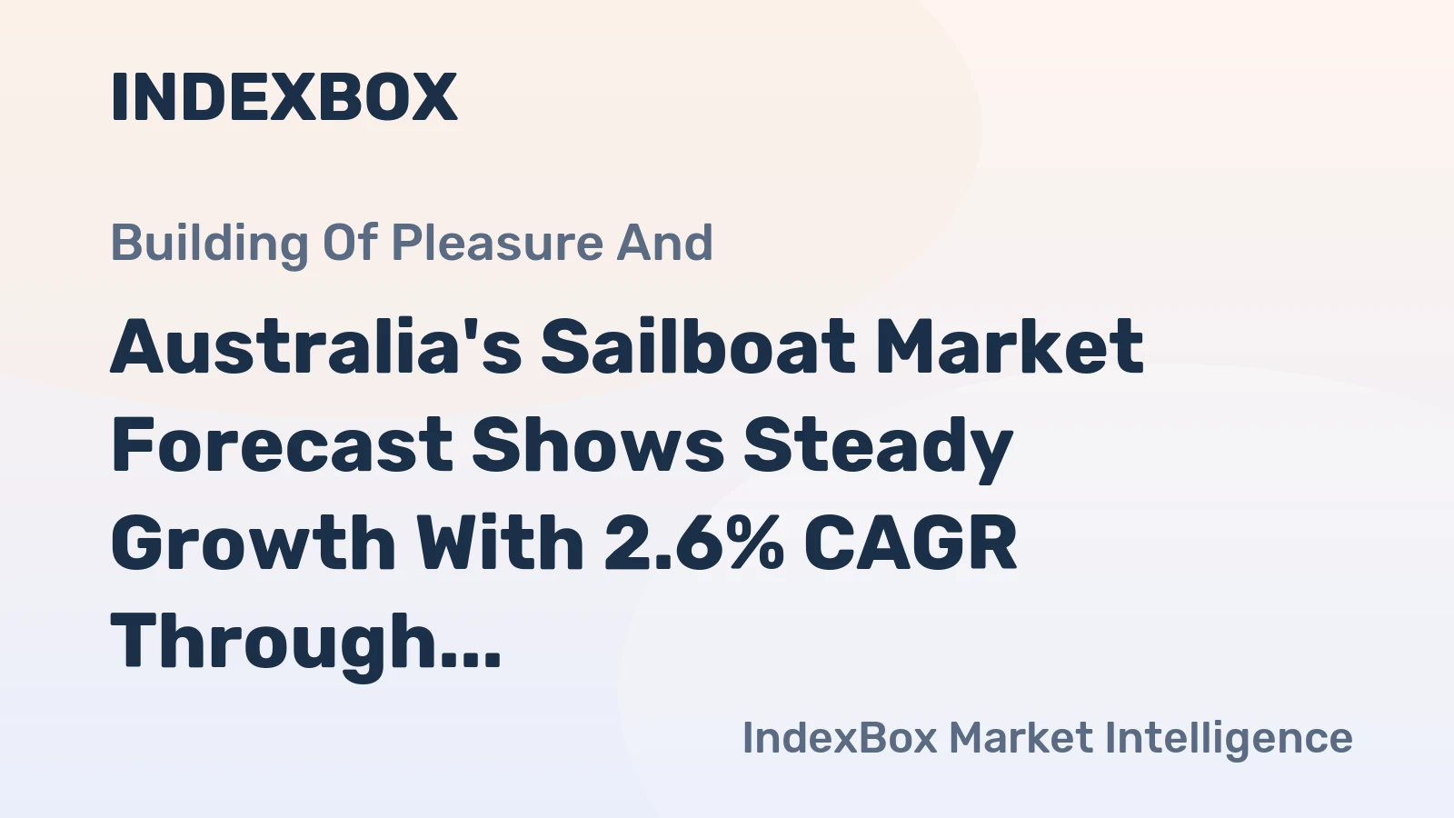 Australia's Sailboat Market Forecast Shows Steady Growth With 2.6% CAGR Through 2035