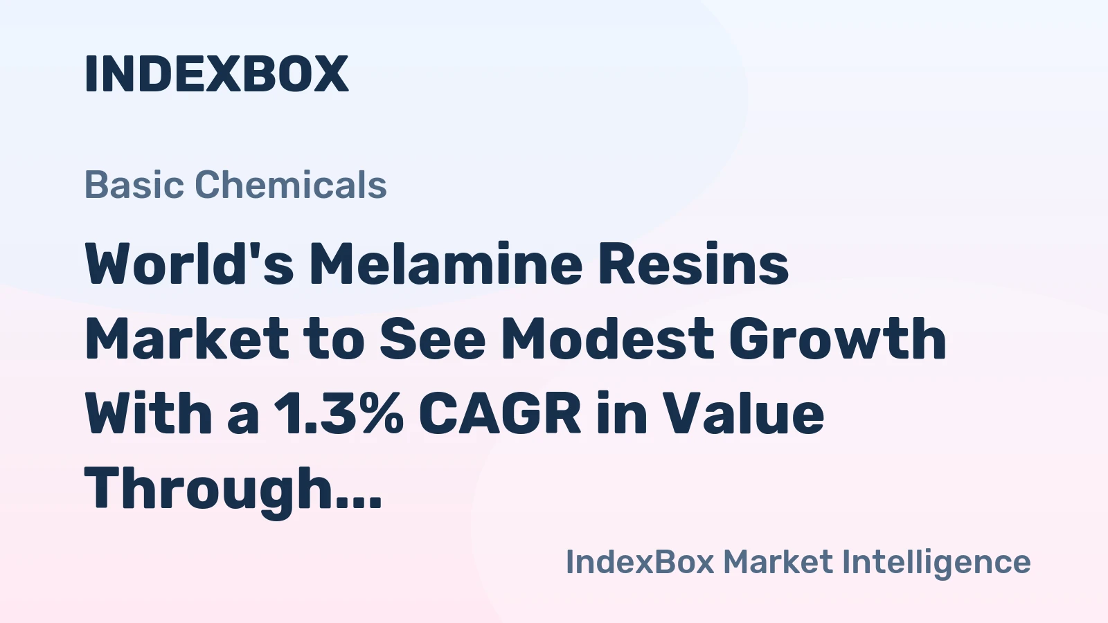 World's Melamine Resins Market to See Modest Growth With a 1.3% CAGR in Value Through 2035