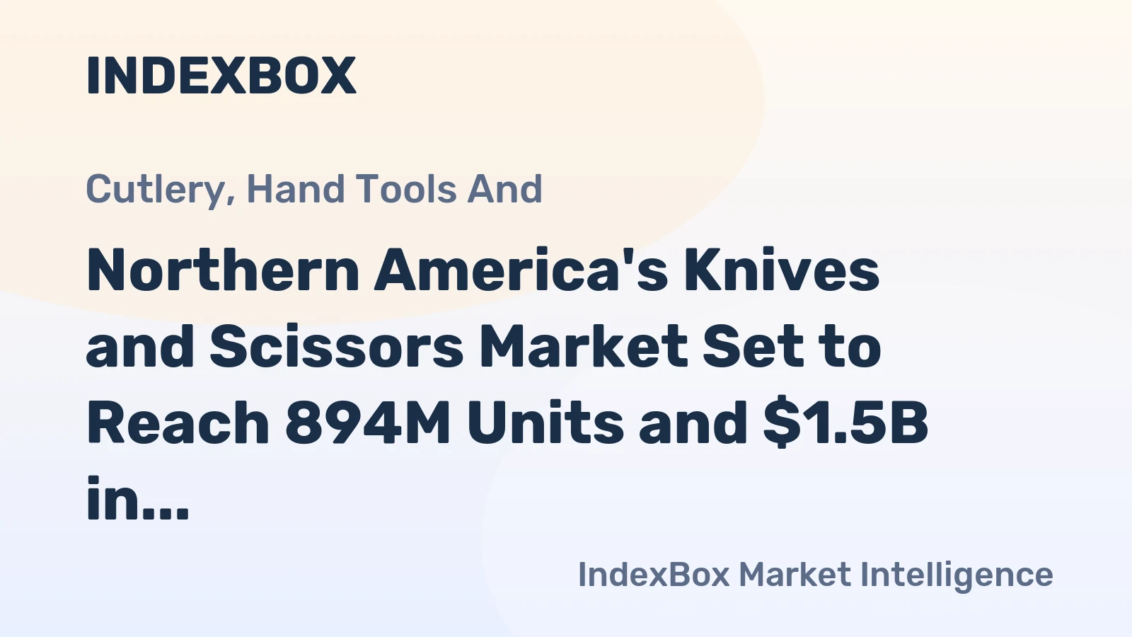 Northern America's Knives and Scissors Market Set to Reach 894M Units and $1.5B in Value
