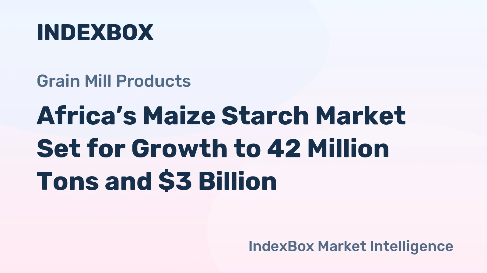 Africa’s Maize Starch Market Set for Growth to 42 Million Tons and $3 Billion