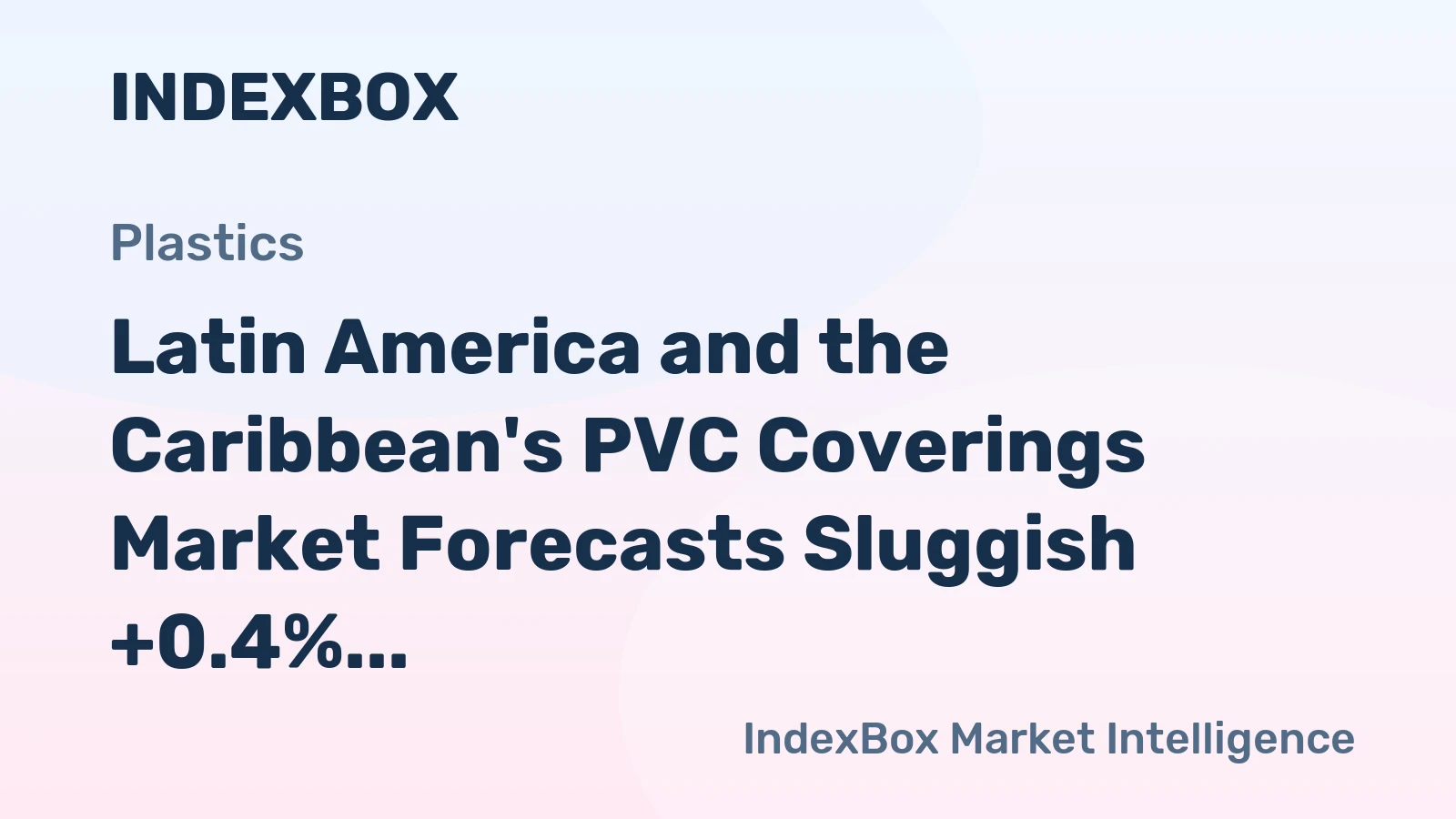 Latin America and the Caribbean's PVC Coverings Market Forecasts Sluggish +0.4% CAGR Growth Through 2035