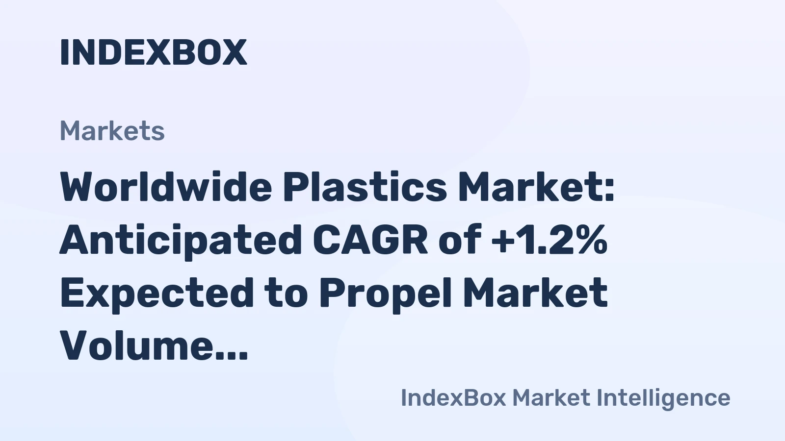 Worldwide Plastics Market: Anticipated CAGR of +1.2% Expected to Propel Market Volume to 600M Tons by 2035