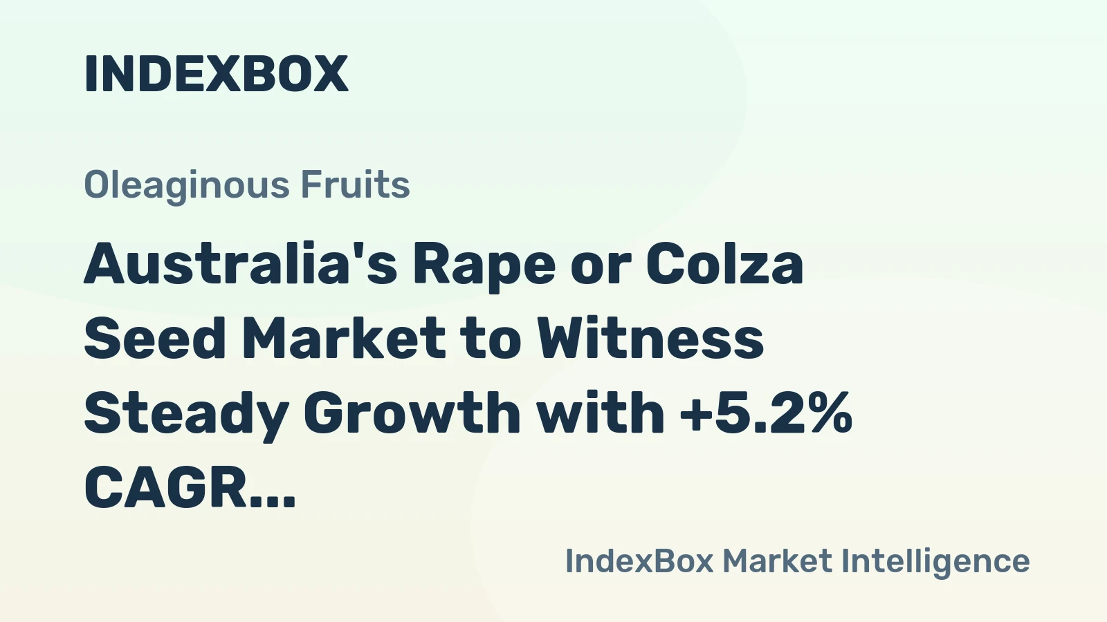 Australia's Rape or Colza Seed Market to Witness Steady Growth with +5.2% CAGR by 2035, Reaching $1.6B in Value