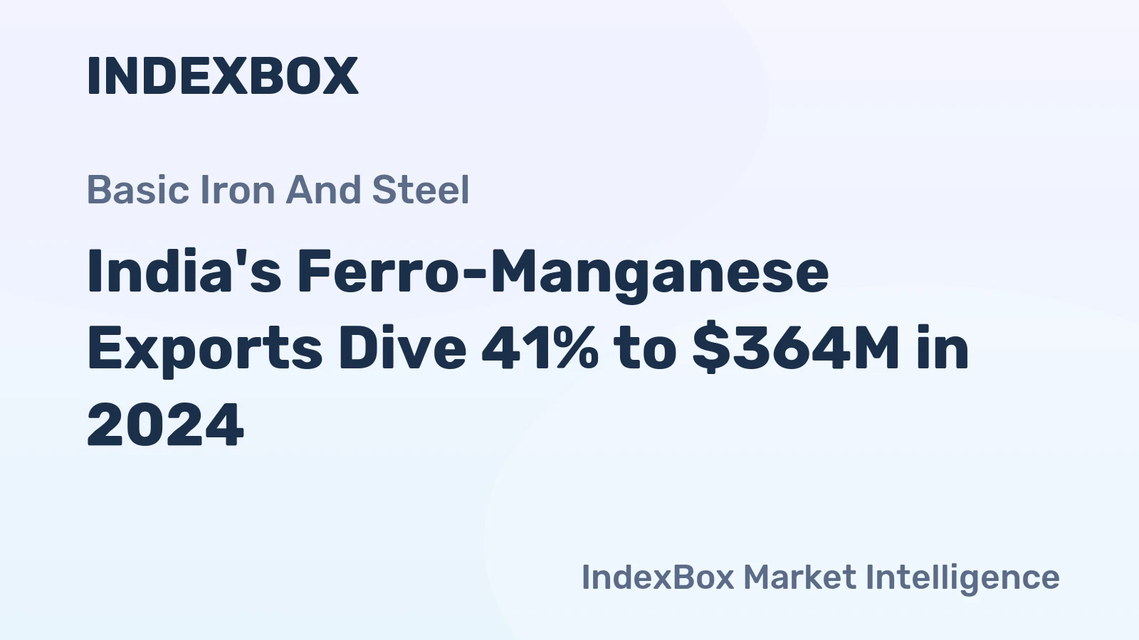 India's Ferro-Manganese Exports Dive 41% to $364M in 2024