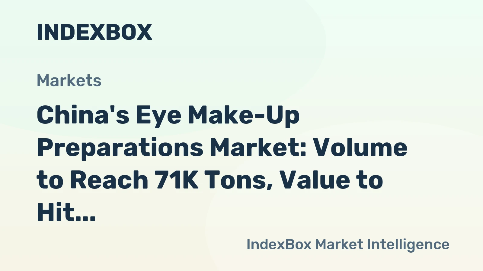 China's Eye Make-Up Preparations Market: Volume to Reach 71K Tons, Value to Hit $1.3B by 2035