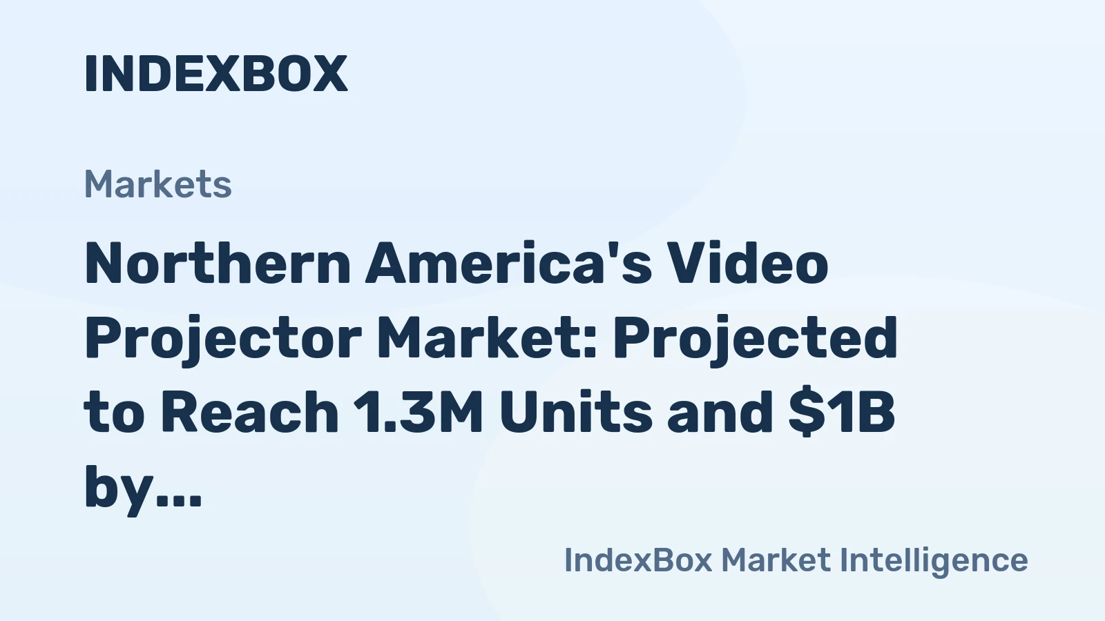 Northern America's Video Projector Market: Projected to Reach 1.3M Units and $1B by 2035