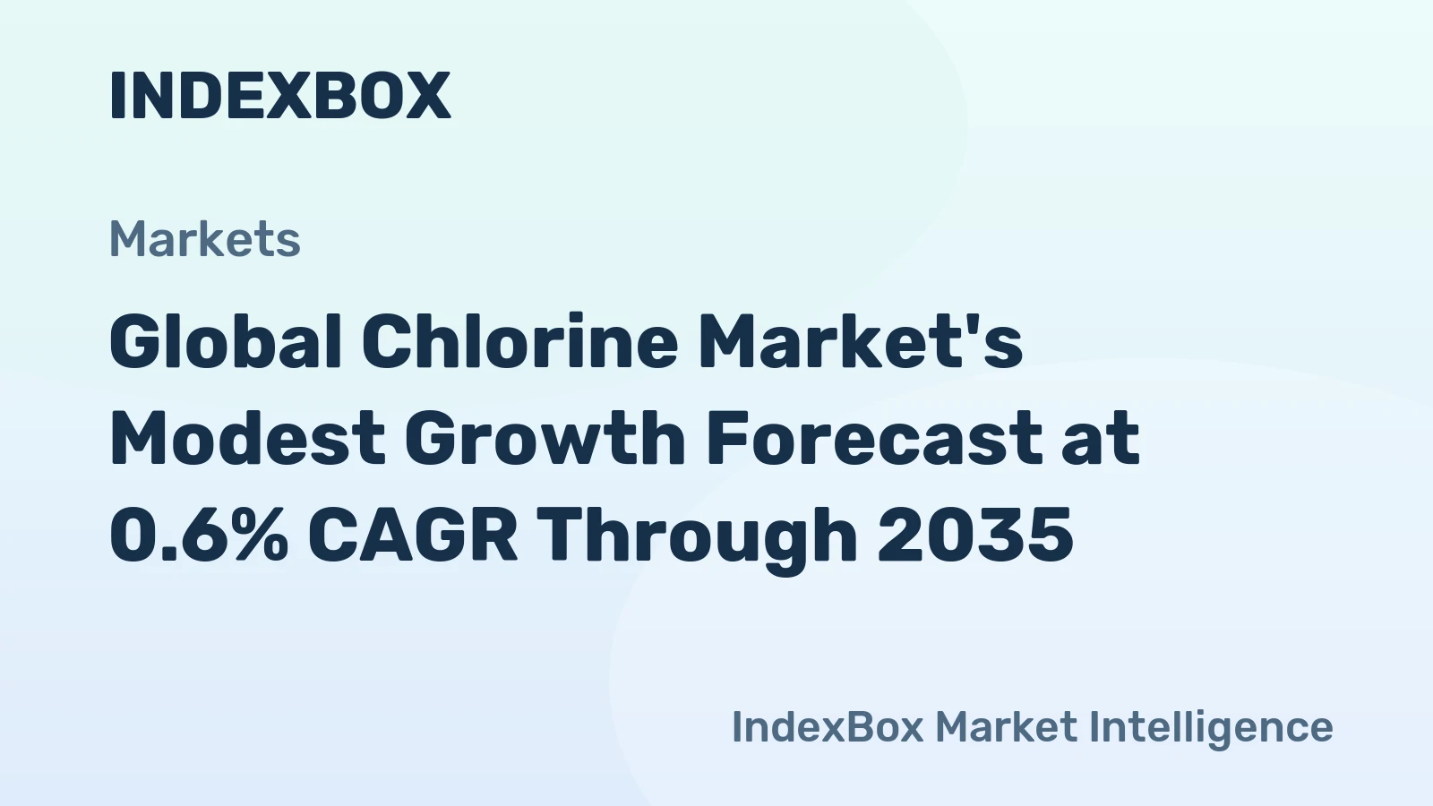 Global Chlorine Market's Modest Growth Forecast at 0.6% CAGR Through 2035