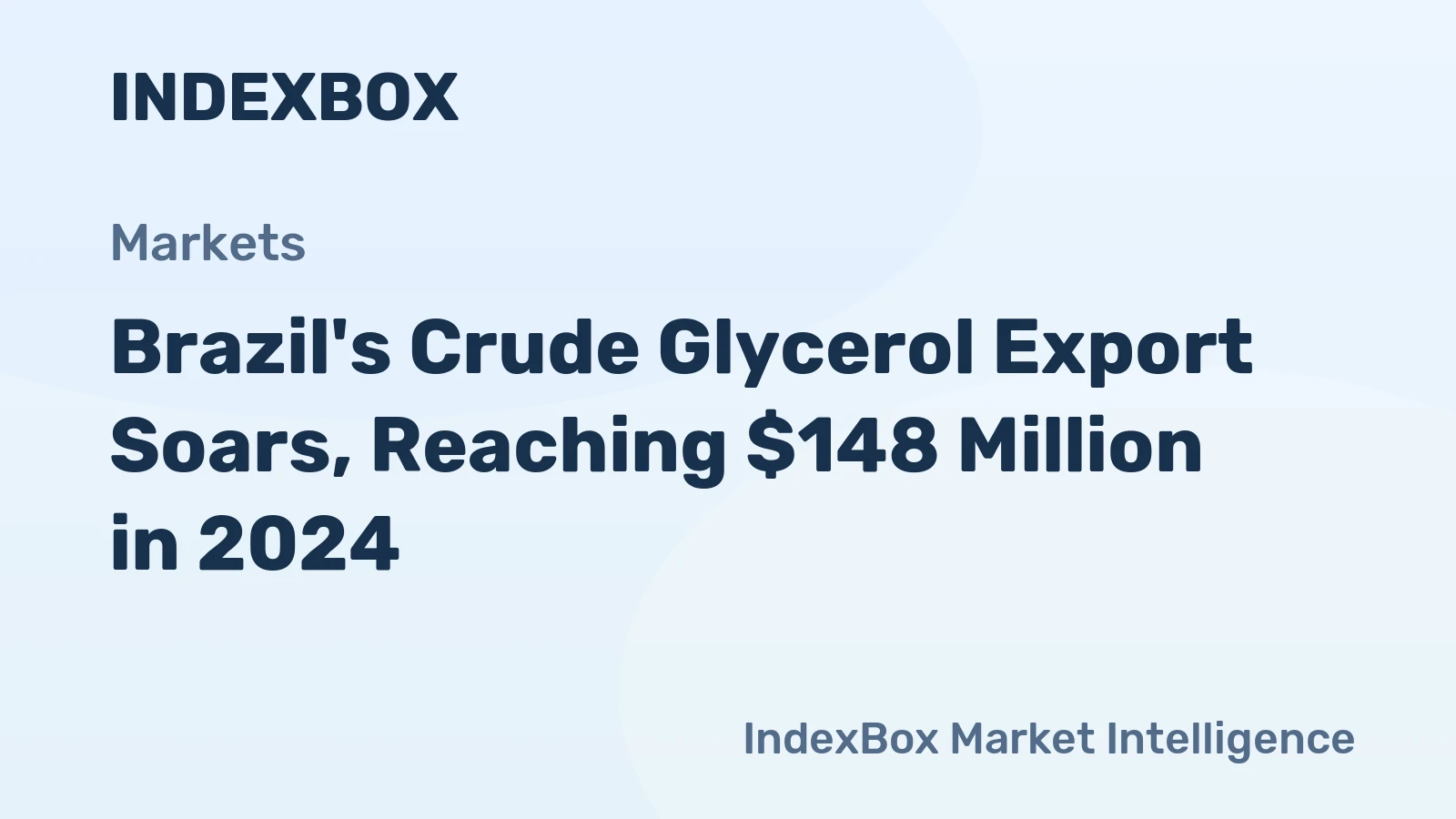 Brazil's Crude Glycerol Export Soars, Reaching $148 Million in 2024