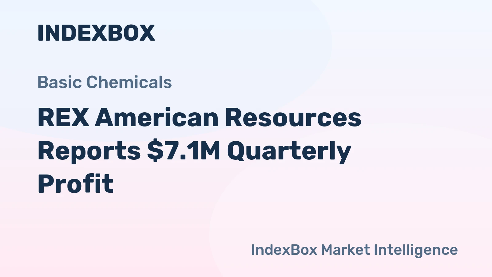 REX American Resources Reports $7.1M Quarterly Profit