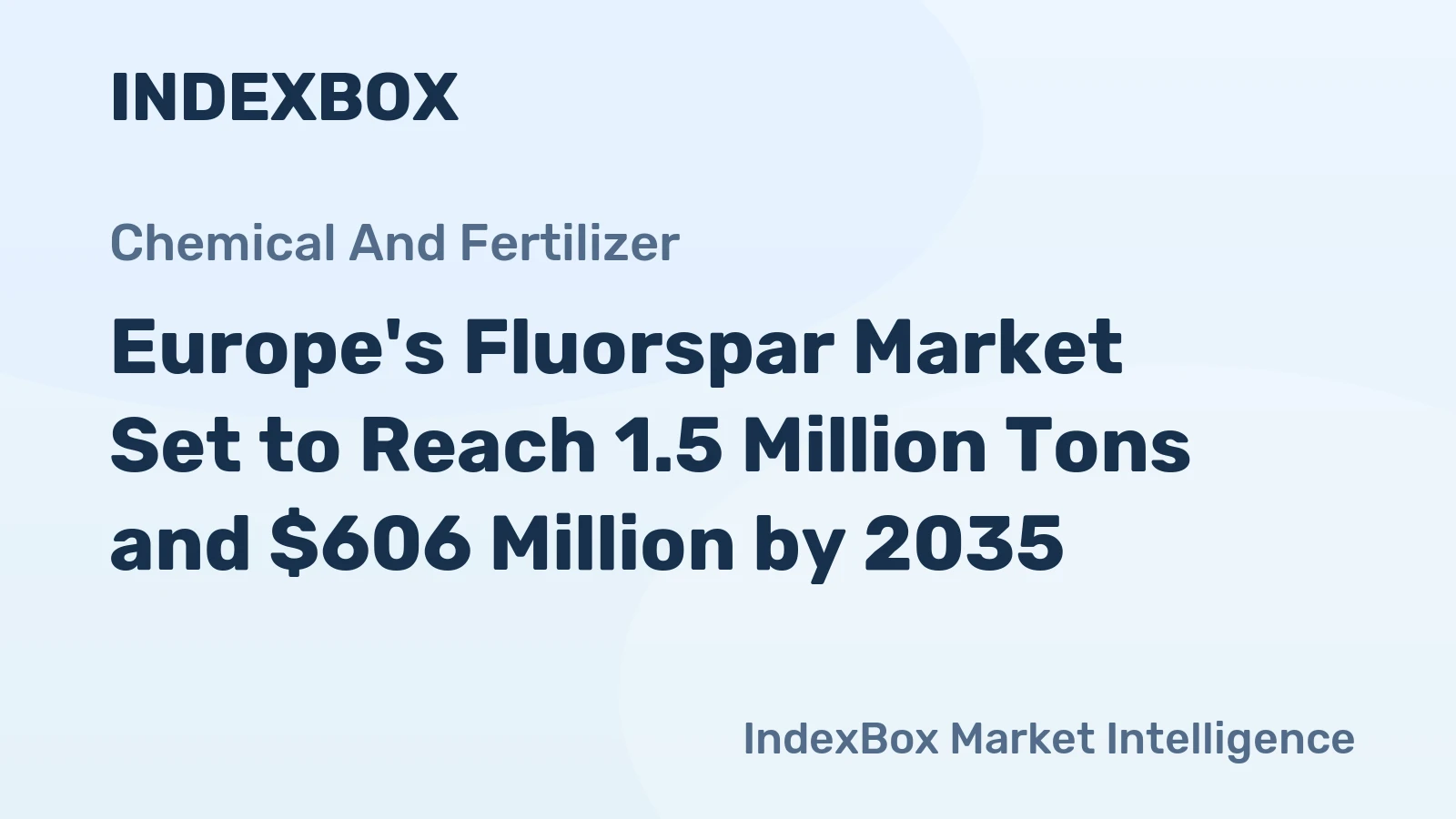Europe's Fluorspar Market Set to Reach 1.5 Million Tons and $606 Million by 2035