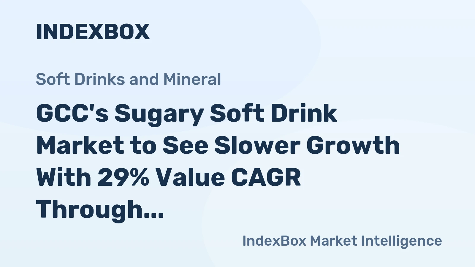 GCC's Sugary Soft Drink Market to See Slower Growth With 29% Value CAGR Through 2035