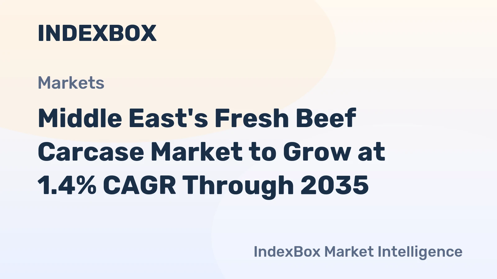 Middle East's Fresh Beef Carcase Market to Grow at 1.4% CAGR Through 2035