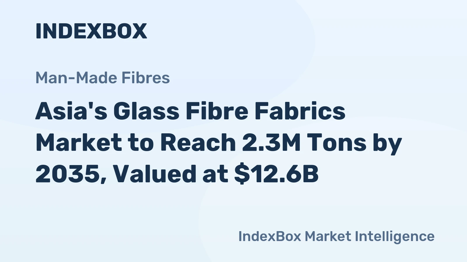 Asia's Glass Fibre Fabrics Market to Reach 2.3M Tons by 2035, Valued at $12.6B