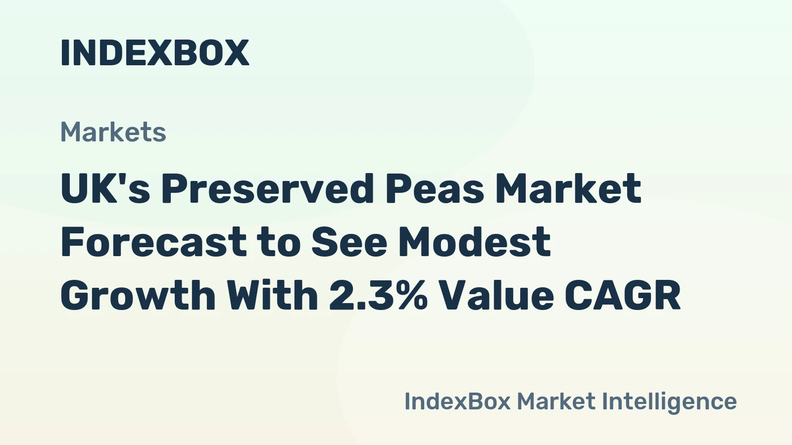 UK's Preserved Peas Market Forecast to See Modest Growth With 2.3% Value CAGR