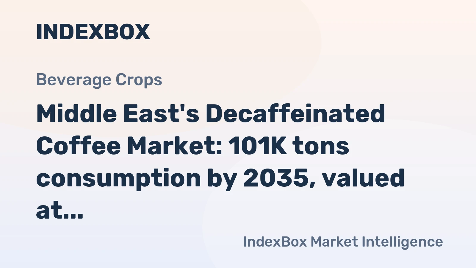 Middle East's Decaffeinated Coffee Market: 101K tons consumption by 2035, valued at $757M